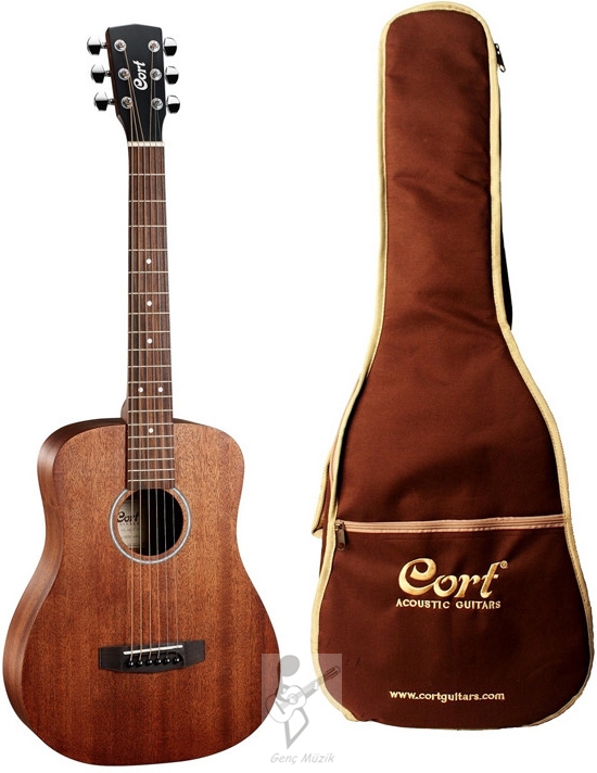 CORT AD MINI M OP AKUSTİK GİTAR ÇANTALI, OPEN PORE, 3/4 ÖLÇÜ, MAUN Ü ...
